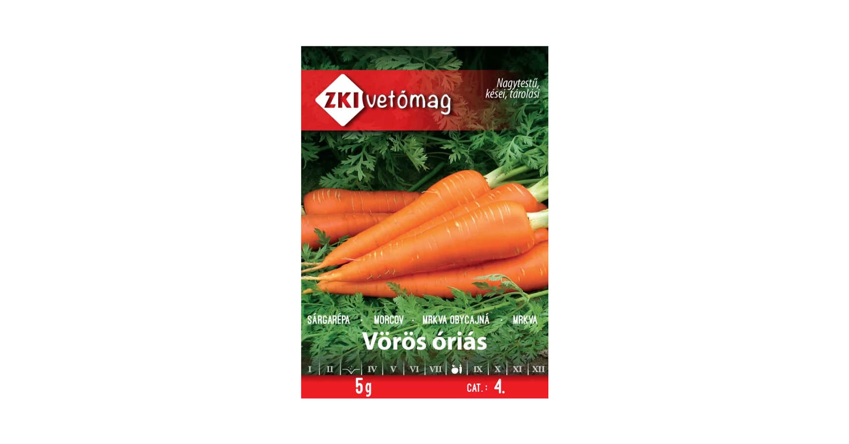 Sárgarépa vetőmag Vörös Óriás 5g - Agrobolt