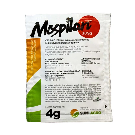 Mospilan 20 SG rovarölő permetszer - 4 g leveles - kedvező áron