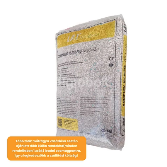 Komplex NPK műtrágya 15-15-15 - 25 kg - kedvező áron